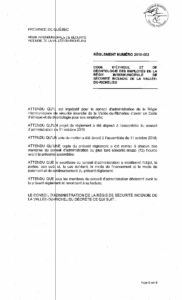 Règlement 2018-002_Codes d’éthique et de déontologie – RISIVR | Régie intermunicipale de ...